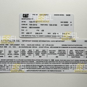 Caterpillar – Diesel Engine Decals