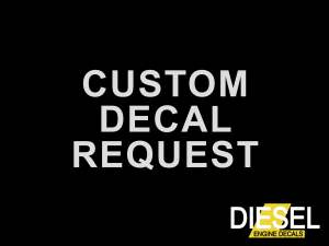 Custom Request Diesel Engine Valve Cover Sticker Decal 1999 CUSTOM ...